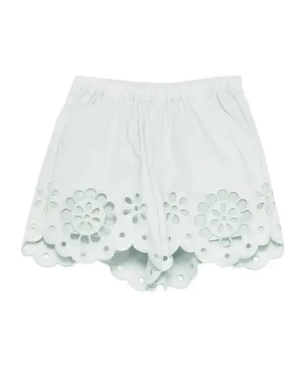 Zimmermann Floral-applique Scalloped Shorts - White