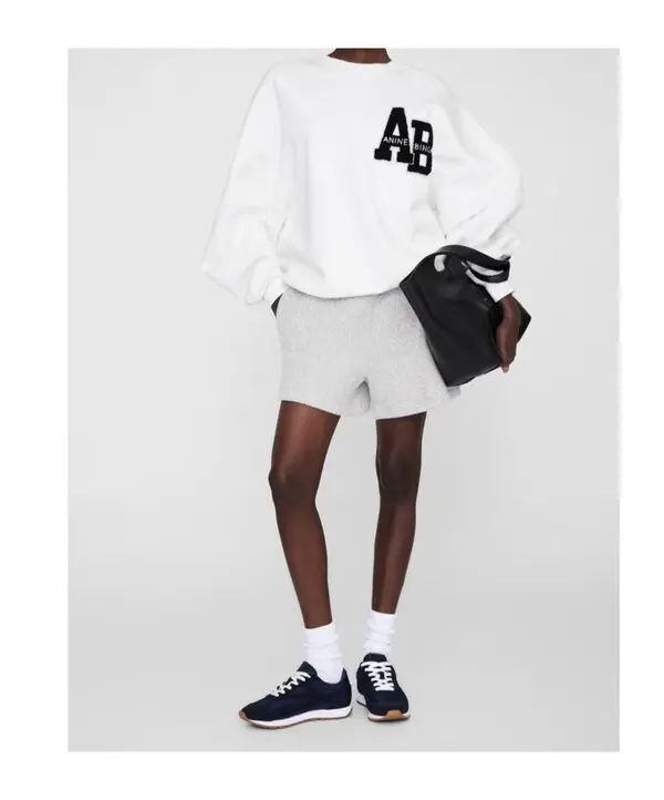 ANINE BING Logo Shorts - White