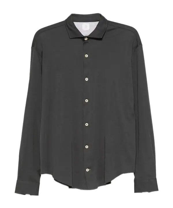 Eleventy Long-sleeve Button-fastening Shirt - Black
