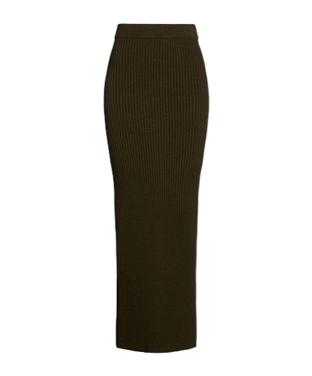Max Mara Solid Knit Pencil Skirt