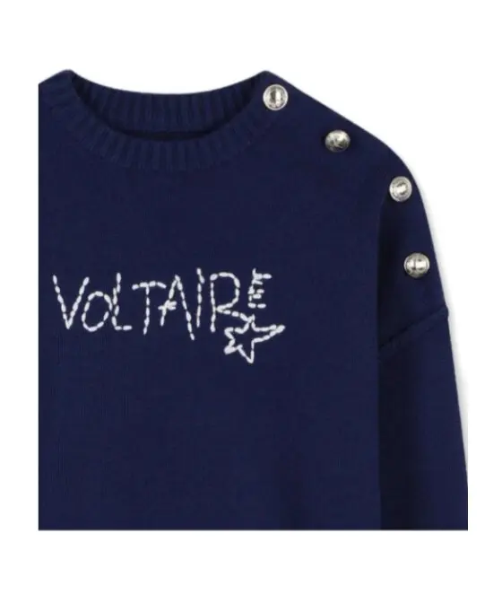 Zadig&Voltaire Button Detail Embroidered Sweater