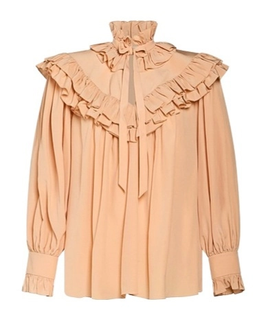 Chloé Long Sleeve Bow Neck Top