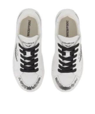 Zadig&Voltaire Lace-up Sneakers With Rubber Sole And Logo Print