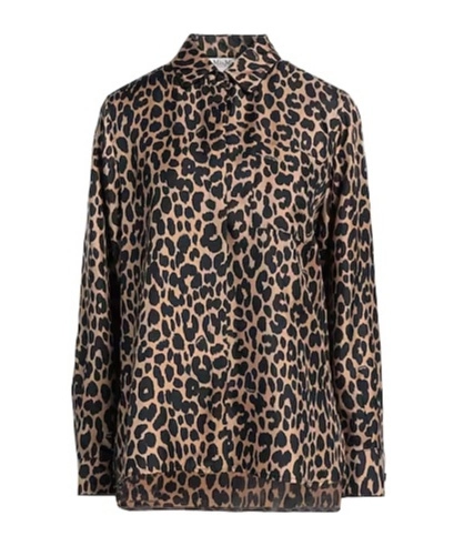 Max Mara Leopard Print Shirt - Black
