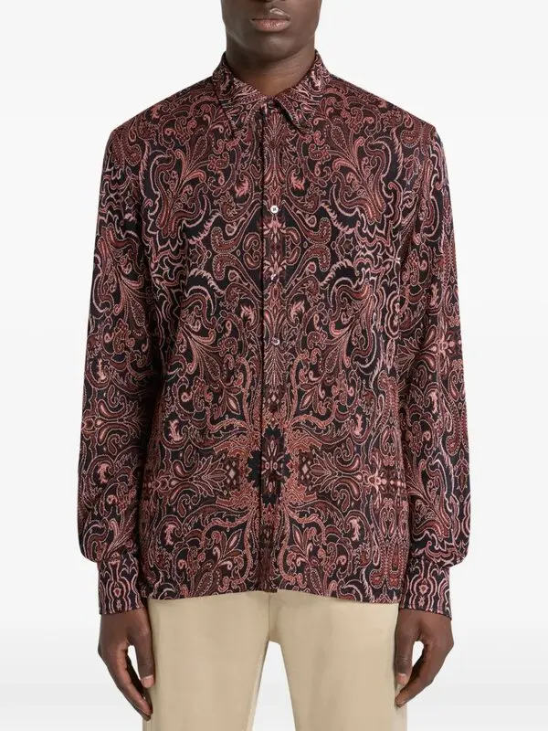 Etro Paisley Jacquard Jersey Shirt