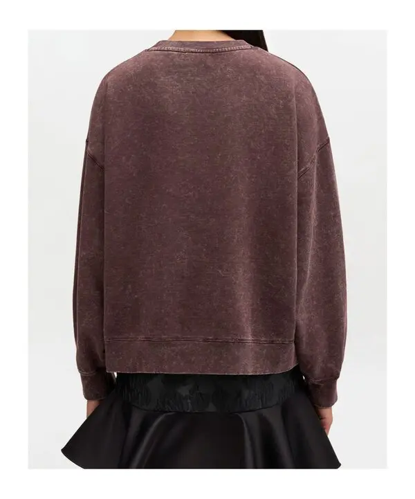 GANNI Vintage Wash Sweatshirt - Red