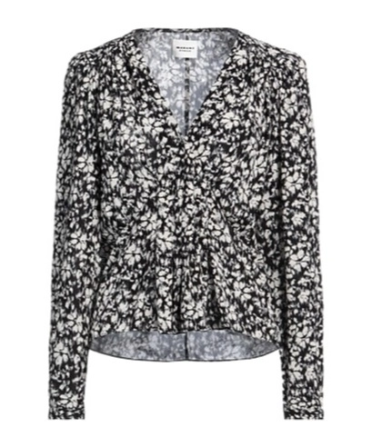 Isabel Marant Étoile Floral Print Long Sleeve V-neck Top
