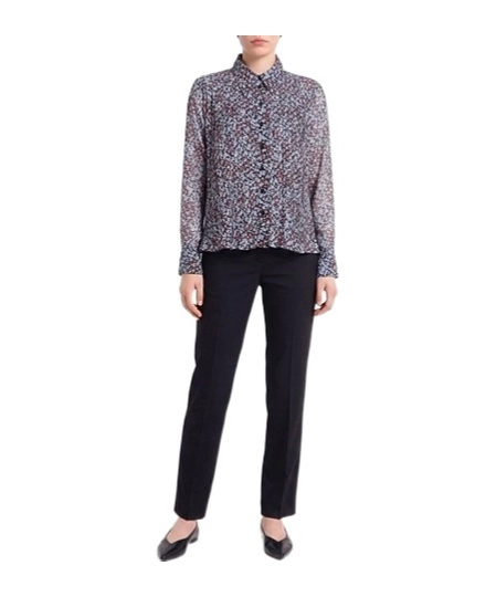 GANNI Printed Crepe Shirt