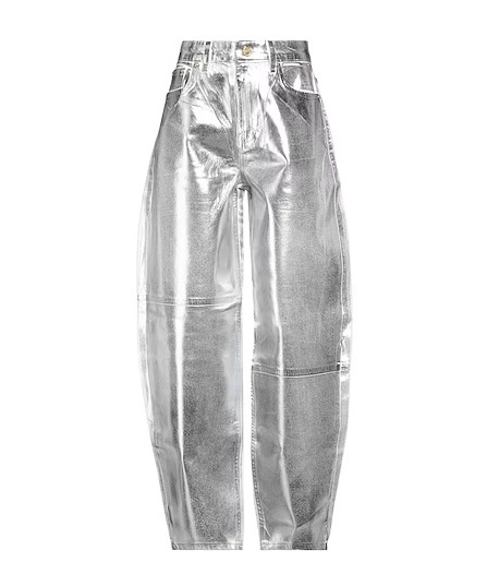 GANNI Metallic Straight-leg Jeans
