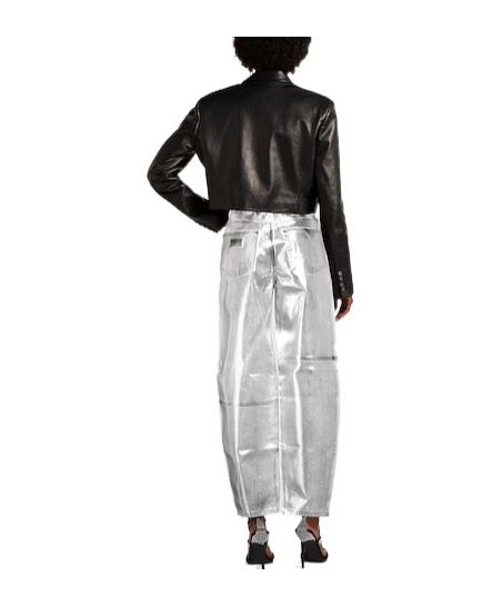 GANNI Metallic Straight-leg Jeans