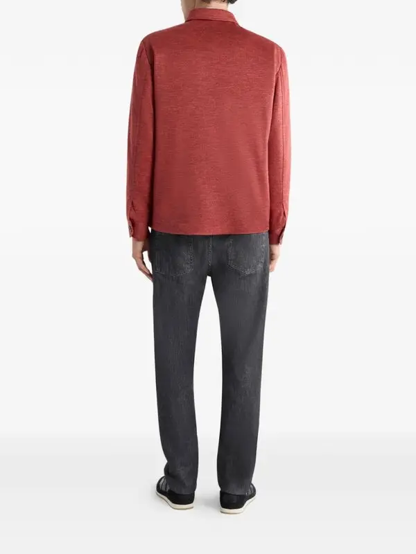 Etro Jaspé Wool-blend Jersey Shacket