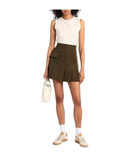MAXCO. Minimalist Ruched Midi Skirt