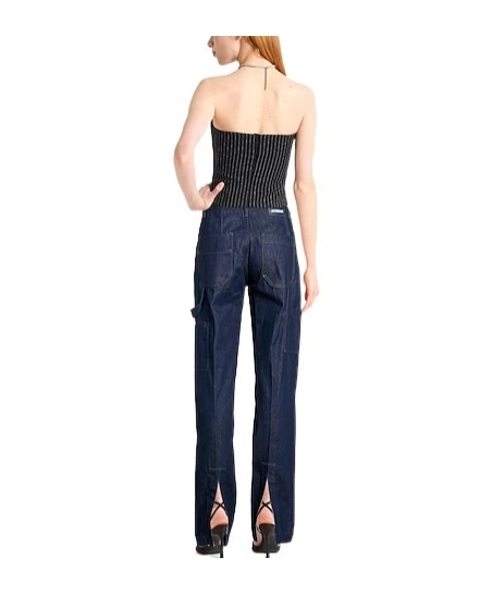 Jacquemus Cargo Jeans In Dark Wash Denim