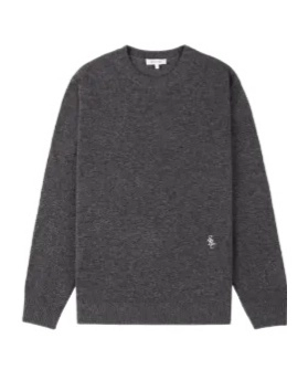 SPORTY  RICH Sporty & Rich Embroidered Logo Crew Neck Sweater