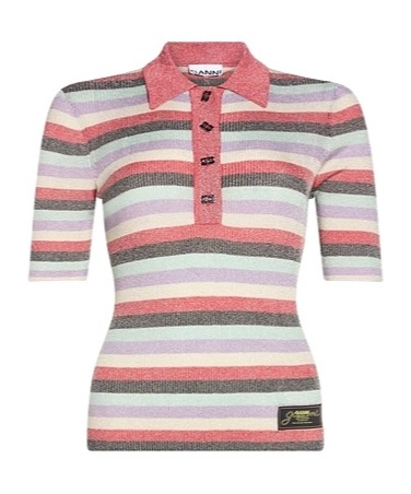 GANNI Polo Shirts - Pink