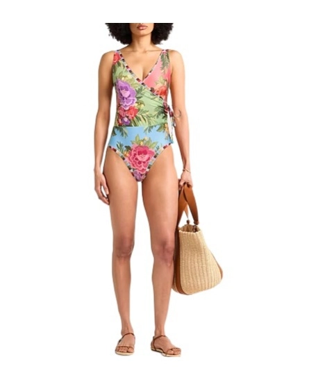 Farm Rio Floral Print One Piece Swimsuit