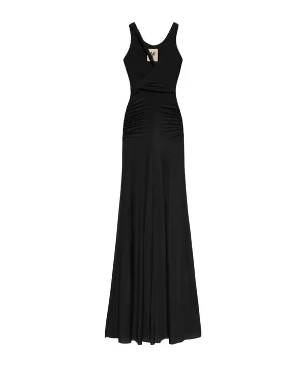 ANIYE BY Sleeveless V-neck Knotted Maxi Dress - Black