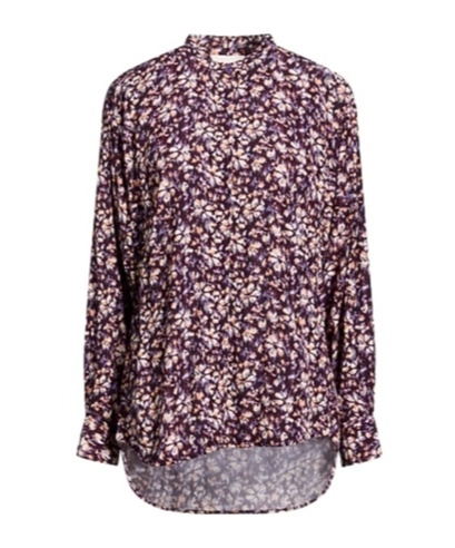 Isabel Marant Étoile Floral Printed Satin Long Sleeve Shirt