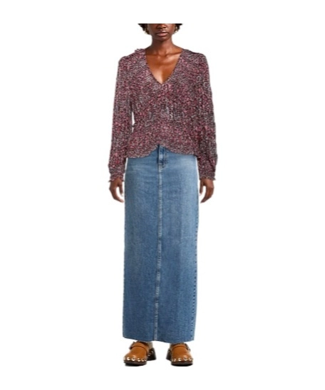 Isabel Marant Étoile Floral Print V-neck Long Sleeve Top