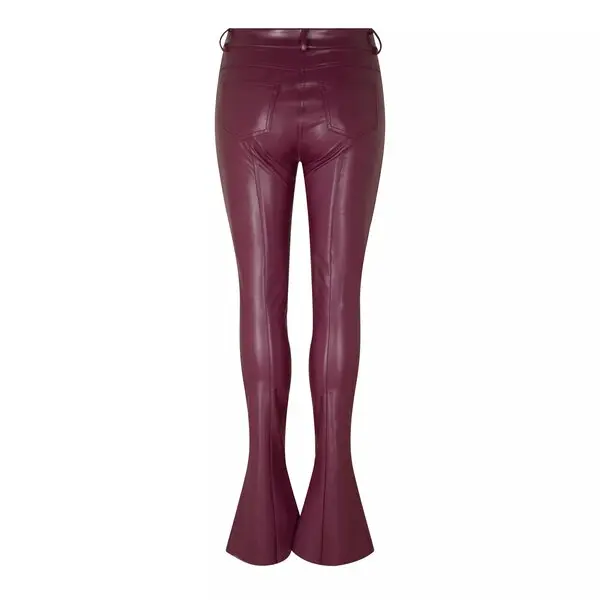 Norma Kamali Flared Trousers With Front Vent And Belt Loops