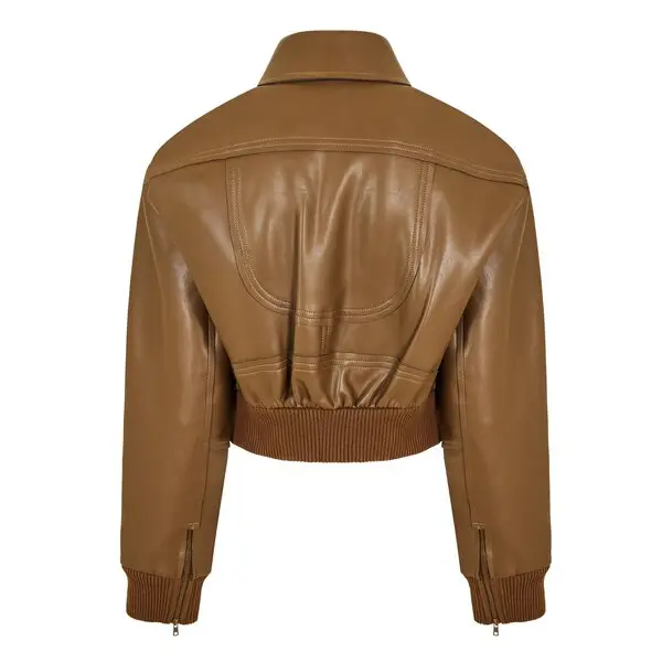 Norma Kamali Short Leather Jacket