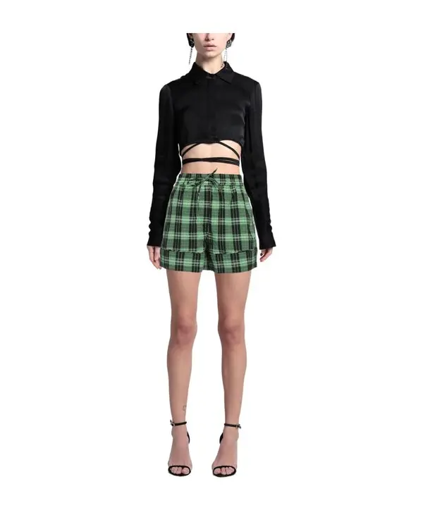 GANNI Plaid Shorts