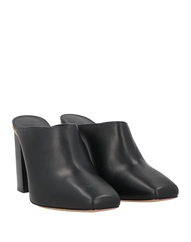Chloé Square Toe Block Heel Leather Mules