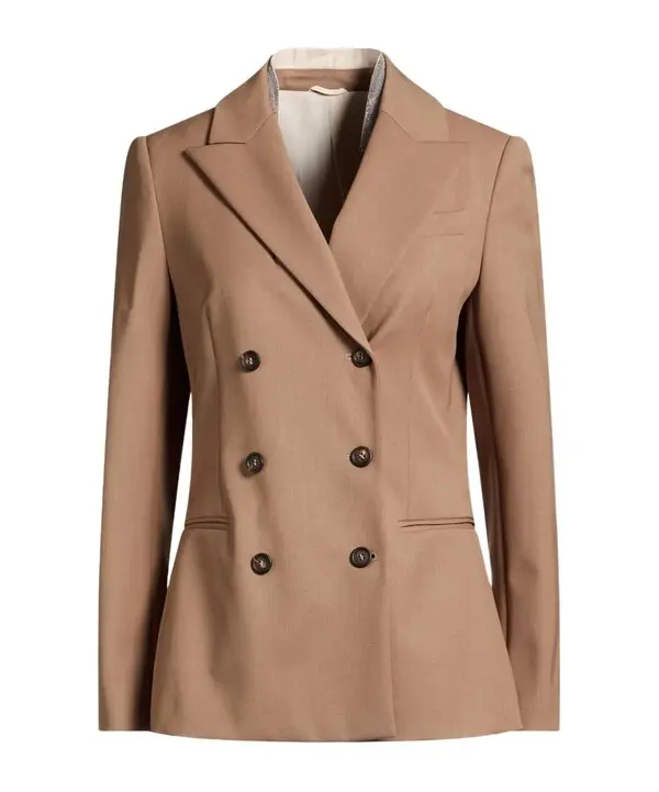 Brunello Cucinelli Solid-color Wool Suit - Camel