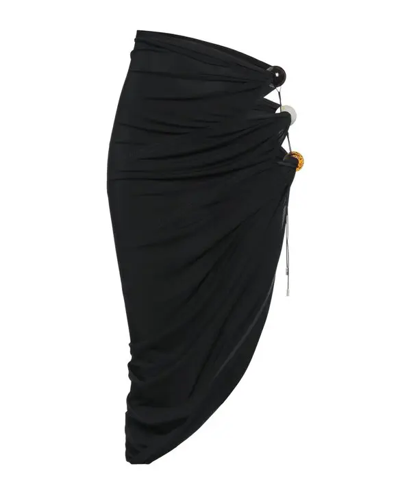 Jacquemus Asymmetric Jersey Draped Skirt
