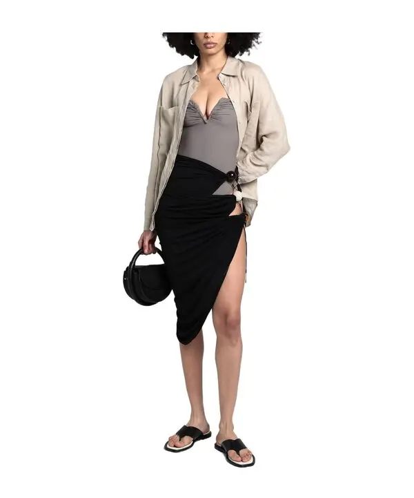 Jacquemus Asymmetric Jersey Draped Skirt