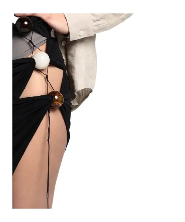 Jacquemus Asymmetric Jersey Draped Skirt