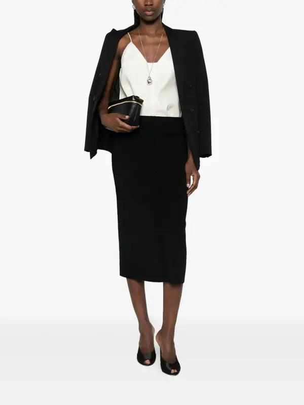 Victoria Beckham Button-detail Midi Skirt