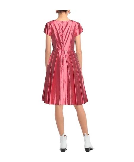 Dolce & Gabbana Short Sleeve Ruched Square Neck Dress