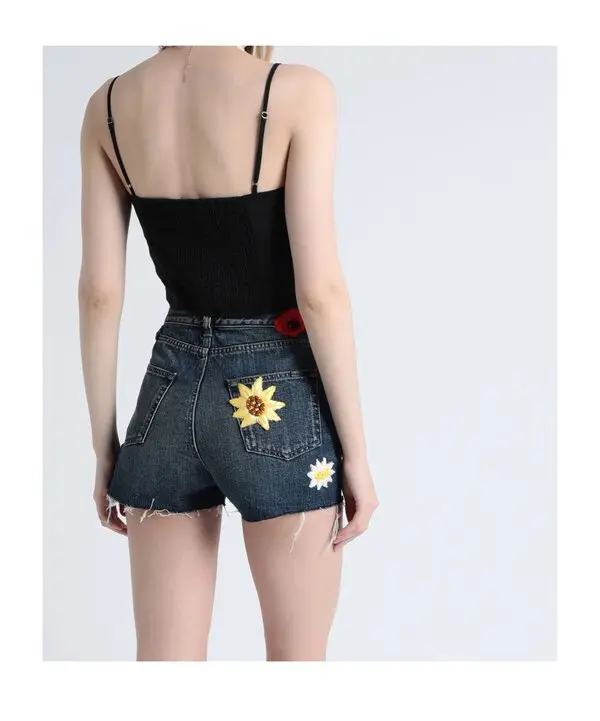 MAXCO. Max&co. Linen Sleeveless Deep Neckline Crop Top