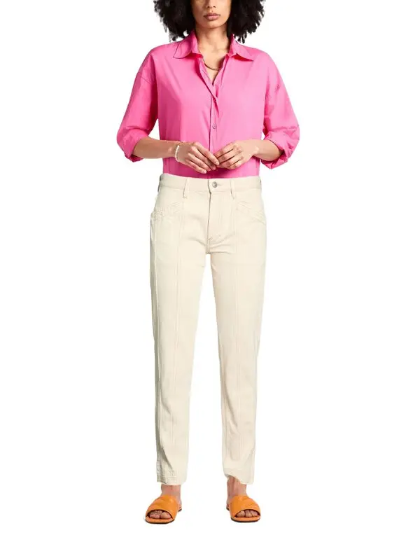 Isabel Marant Étoile Mid-rise Straight Trousers With Contrast Stitching