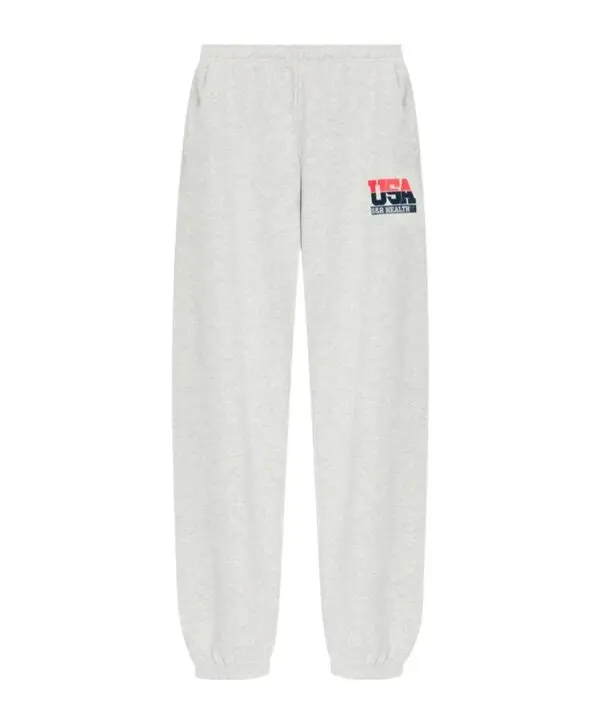 SPORTY  RICH Logo-print Elasticated Trousers
