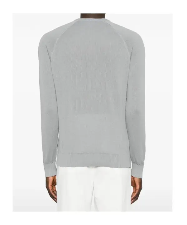 Eleventy Round Neck Knitted Sweater - Grey