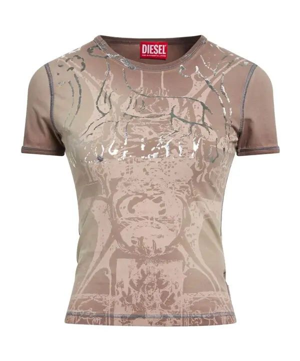 DIESEL® Printed T-shirts - Camel