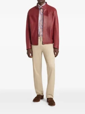 Etro Nappa Leather Zip-up Jacket