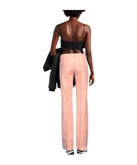 Sportmax Solid Straight-leg Casual Pants