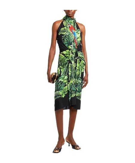 Dolce & Gabbana Sleeveless Printed Crepe Dress