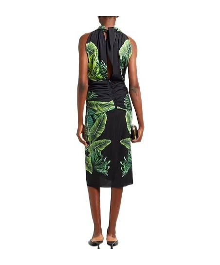 Dolce & Gabbana Sleeveless Printed Crepe Dress