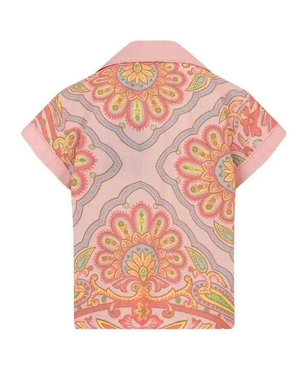 Etro Cotton Poplin Shirt With Paisley Print - Pink