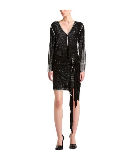 DIESEL® Tie & Dye" Long Sleeve Bodycon Dress