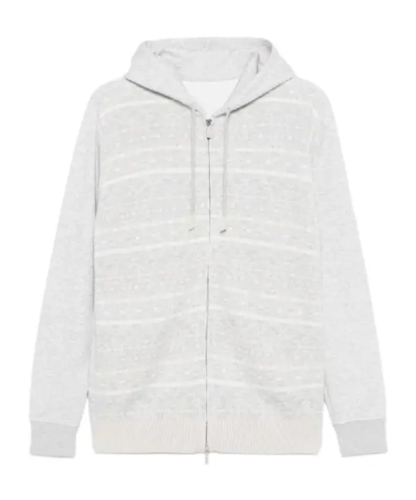 Eleventy Patterned Wool Hoodie