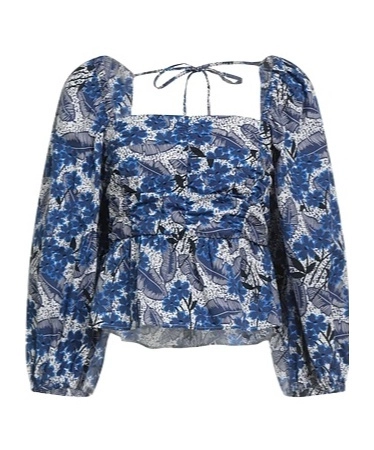Max Mara Printed Peplum Top