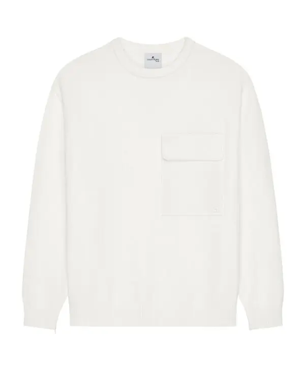COURREGES Chest-pocket Crew-neck Sweater