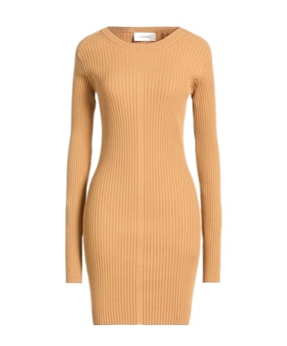 Sportmax Ribbed Knit Crewneck Long Sleeve Fitted Dress