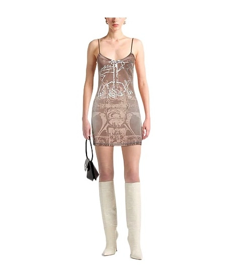 DIESEL® Sleeveless Metallic Jersey Mini Dress