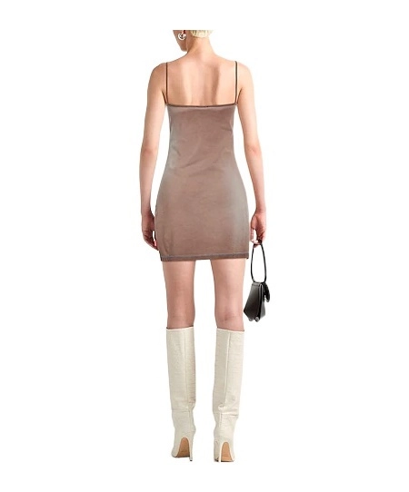 DIESEL® Sleeveless Metallic Jersey Mini Dress
